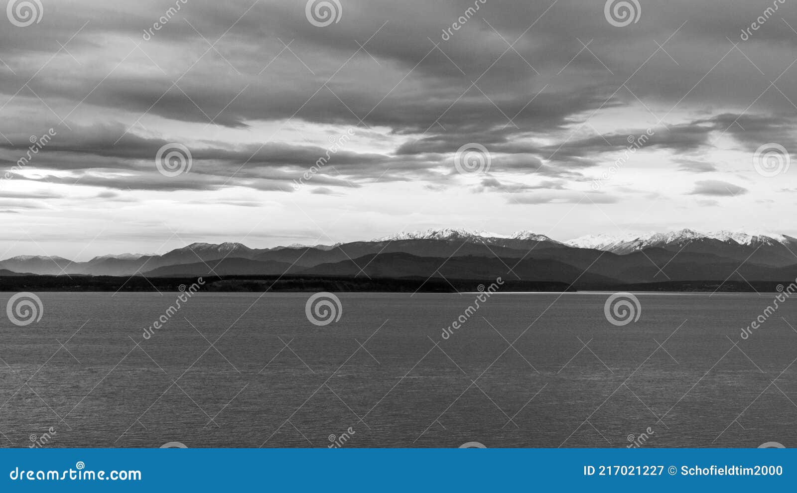 Admiralty Inlet Under an Overcast Sky during Washington Winter Stock ...