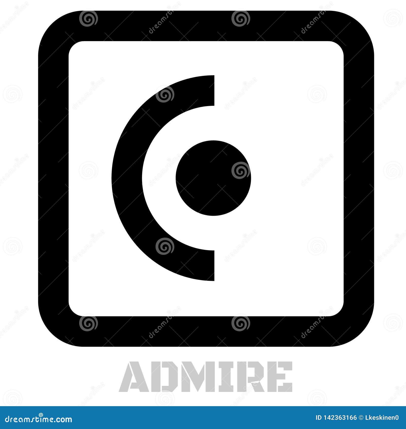 Admire Concept Icon on White Stock Vector - Illustration of symbol ...