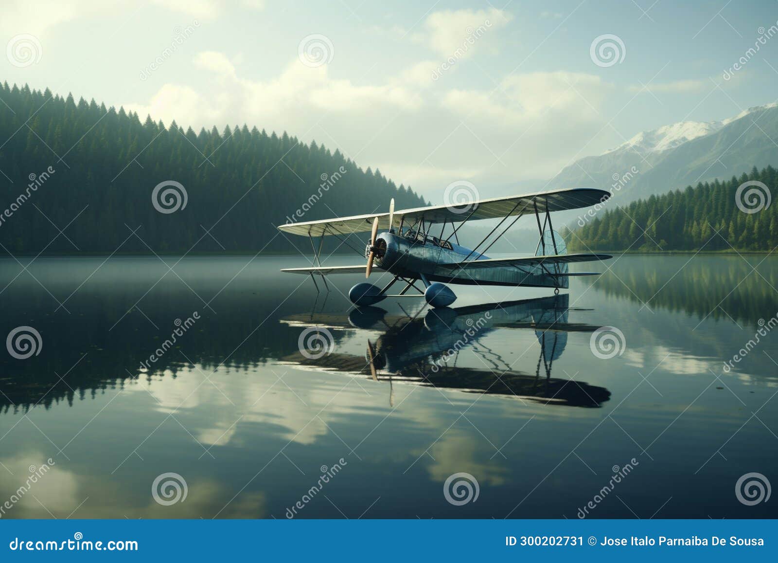 Admire the Grace of a Vintage Seaplane Making a Stock Image - Image of ...