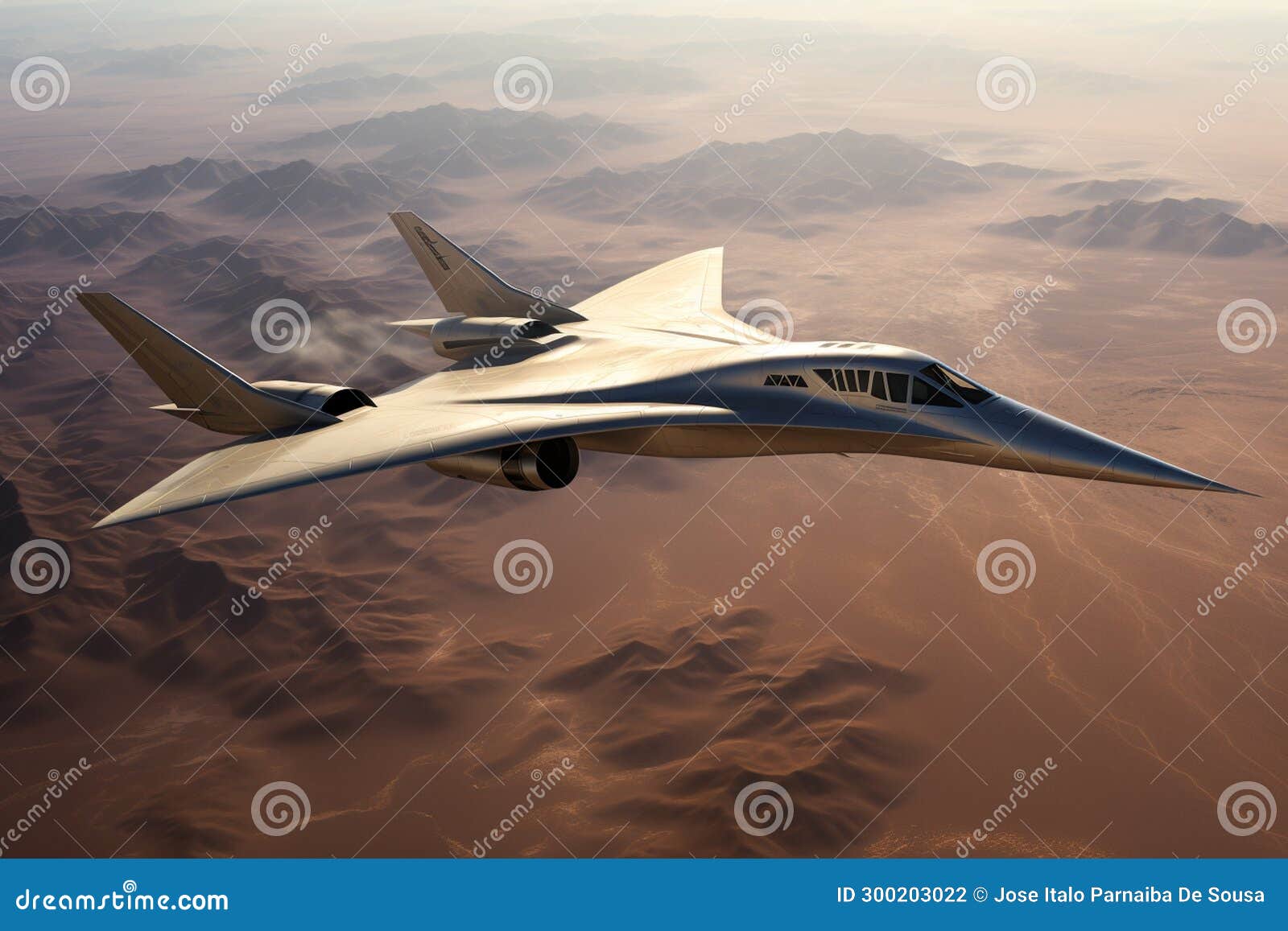 Admire the Sleek Design of a Supersonic Jet Stock Illustration ...