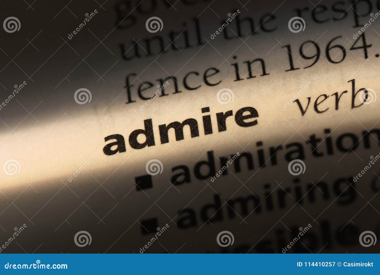 Admire stock image. Image of info, word, dictionary - 114410257