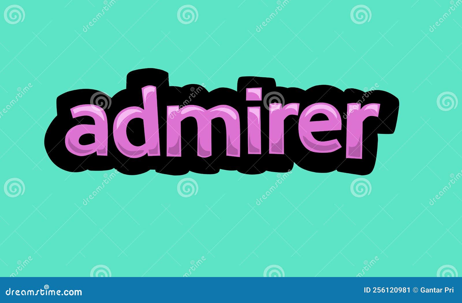 ADMIRER Writing Vector Design on a Blue Background Stock Vector ...