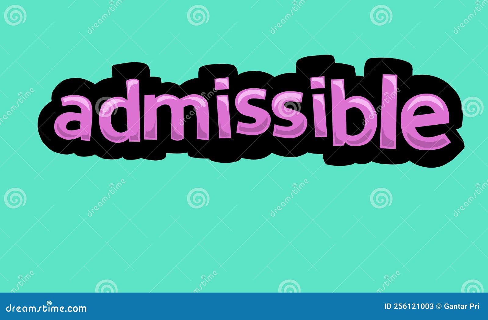 ADMISSIBLE Writing Vector Design on a Blue Background Stock Vector ...