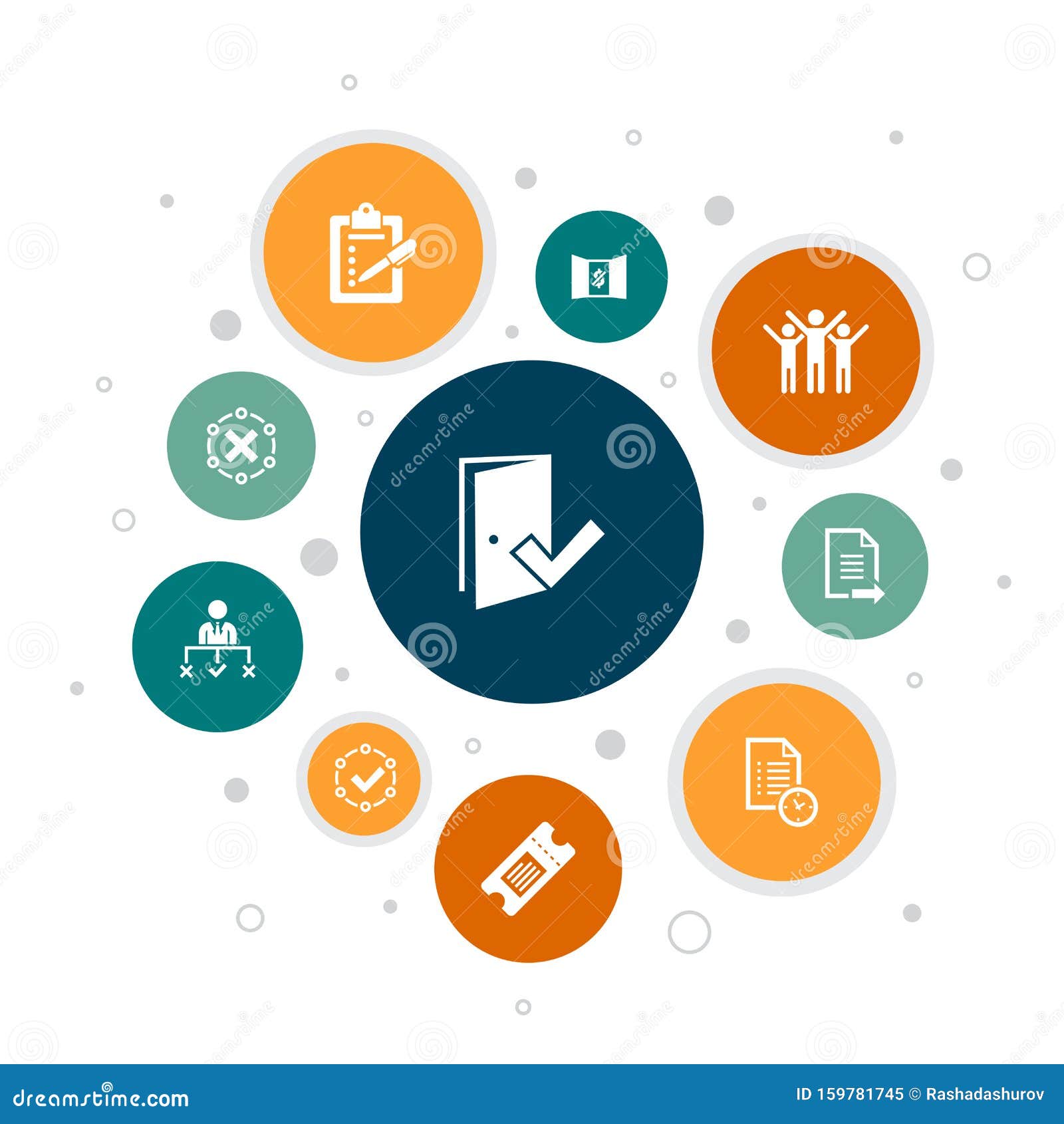 Admission Infographic 10 Steps Bubble Stock Vector - Illustration of ...