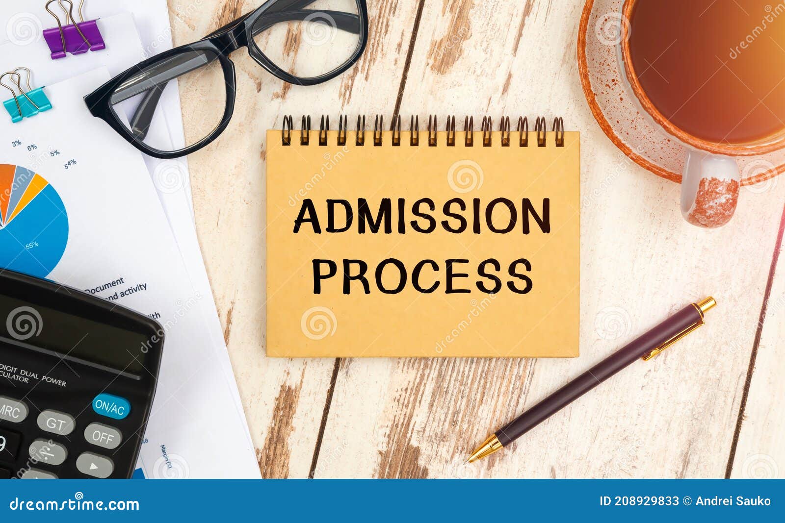 ADMISSION PROCESS is Written on a Notepad on an Office Desk Stock Image ...