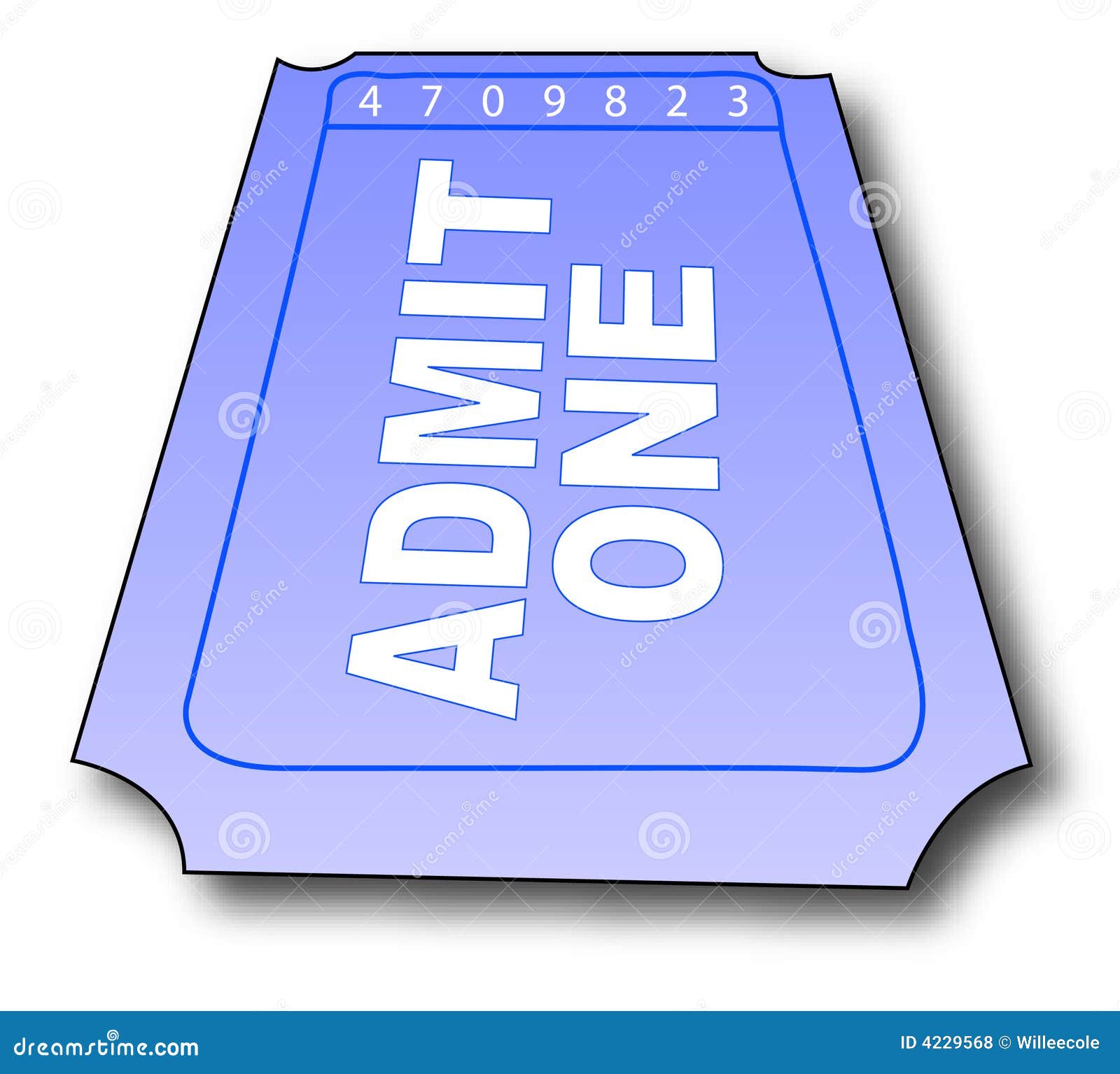 Admission ticket stock vector. Illustration of closeup - 4229568