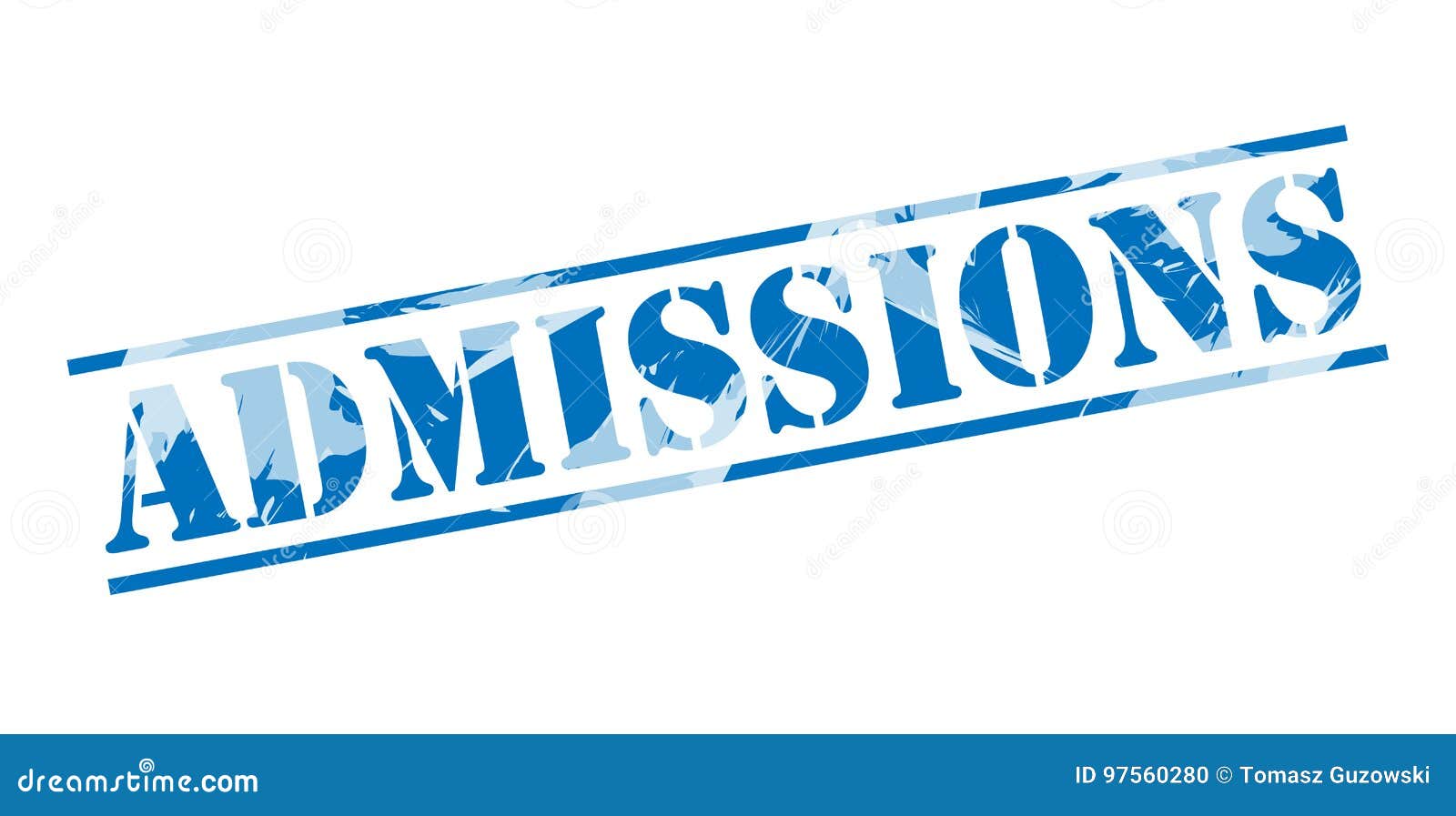 Admissions blue stamp stock illustration. Illustration of watermark ...