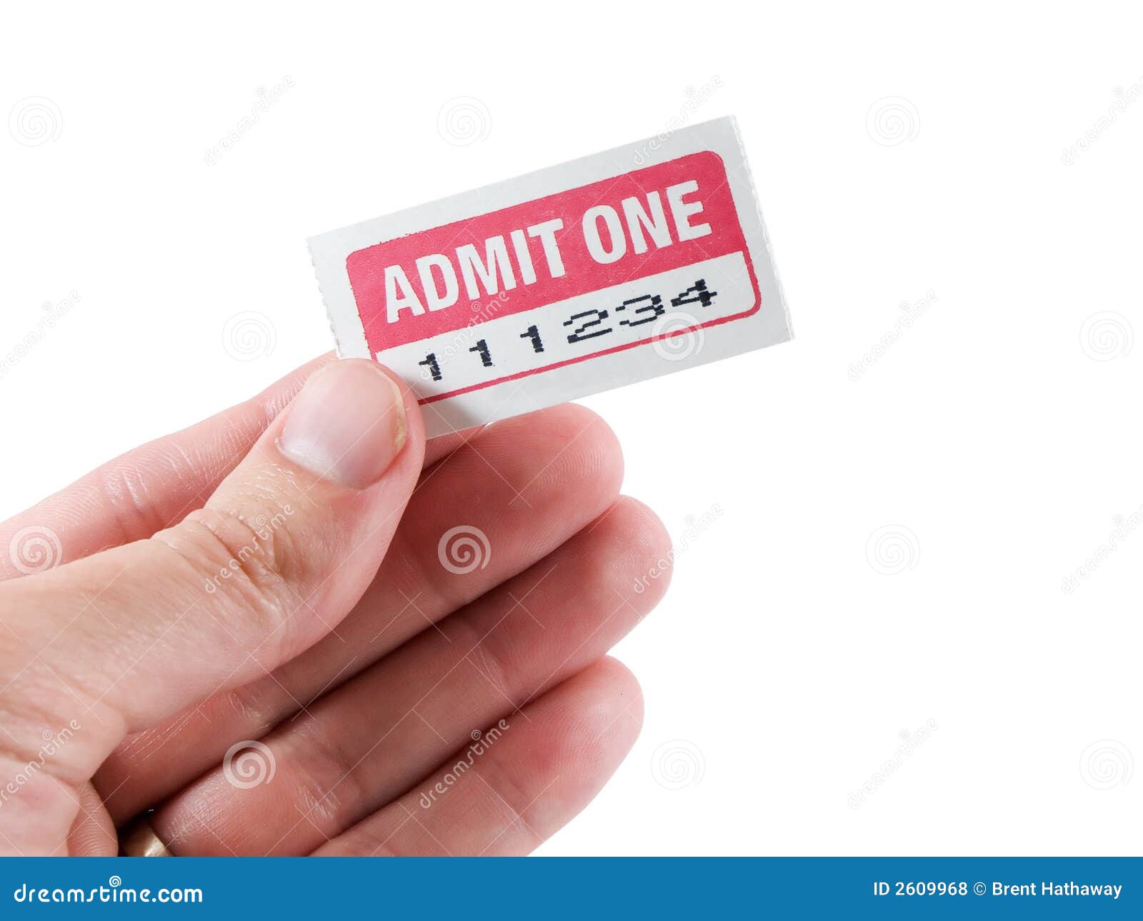 Admit One stock photo. Image of token, hand, receipt, hold - 2609968