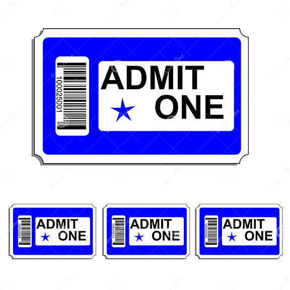 Admit one stock vector. Illustration of token, ticket - 4871525