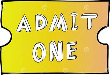 Admit One Blank Ticket stock vector. Illustration of ptoone - 6006479