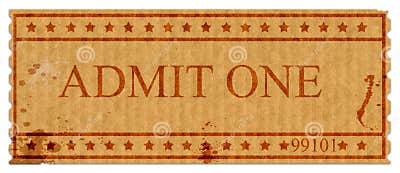 Admit one ticket stock illustration. Illustration of admit - 15937818