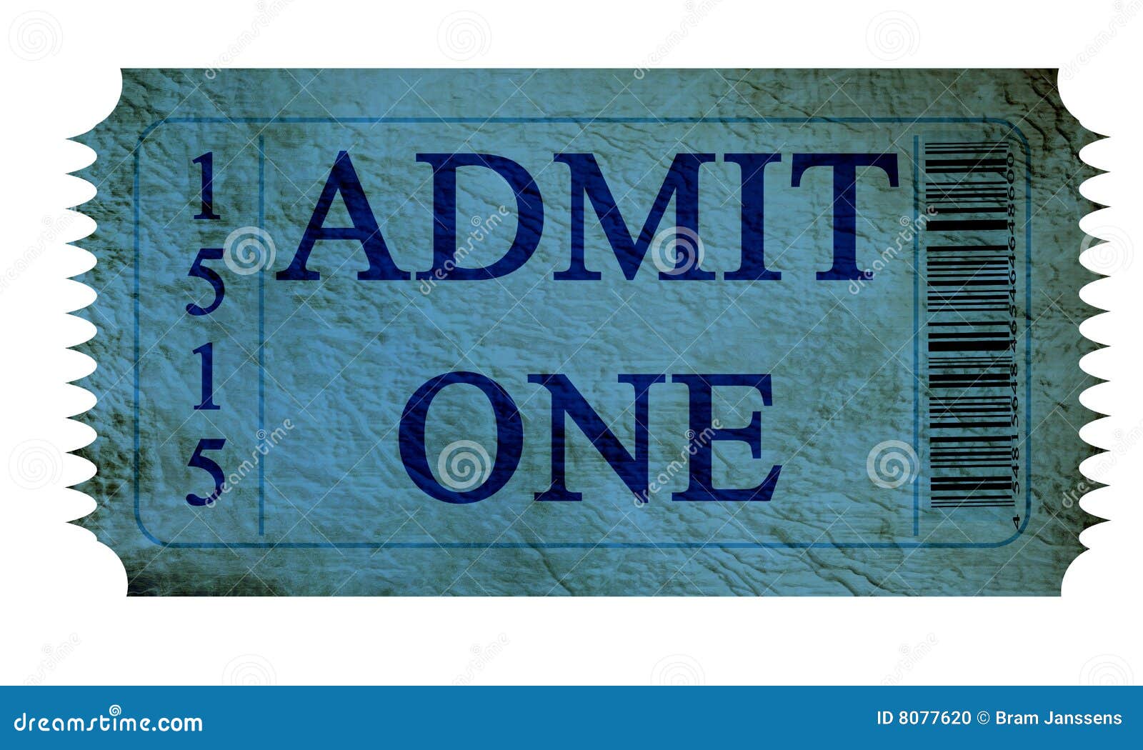 Admit one ticket stock illustration. Illustration of grunge - 8077620