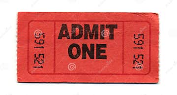 Admit-One Ticket stock photo. Image of coupon, music, amusement - 938090