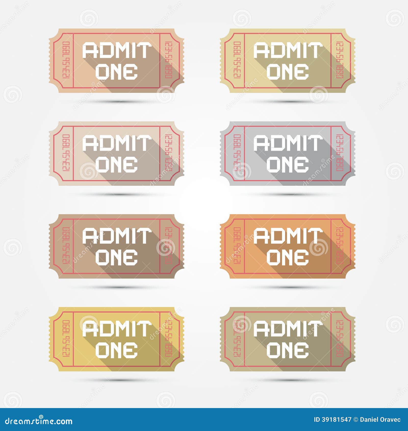 Admit One Ticket Illustration Stock Vector - Illustration of concert ...