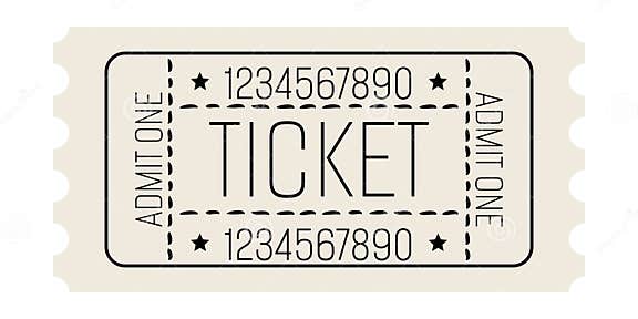 Admit One. the Ticket is Simple and Universal Stock Vector ...