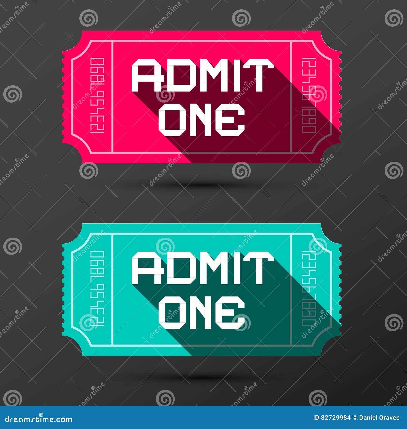 Admit One Ticket. stock vector. Illustration of cinema - 82729984