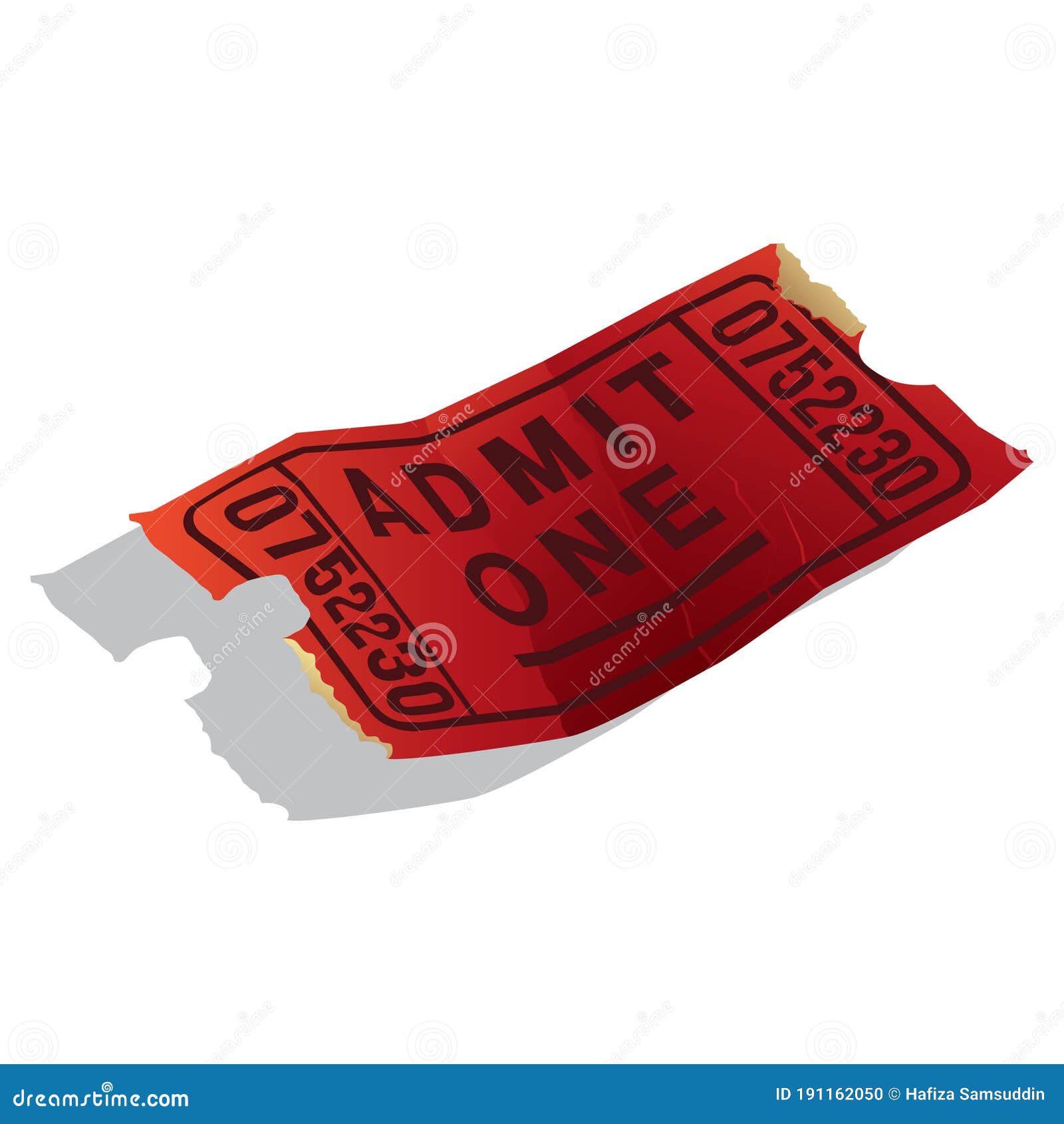 Admit One Ticket Cartoon Vector | CartoonDealer.com #8931567