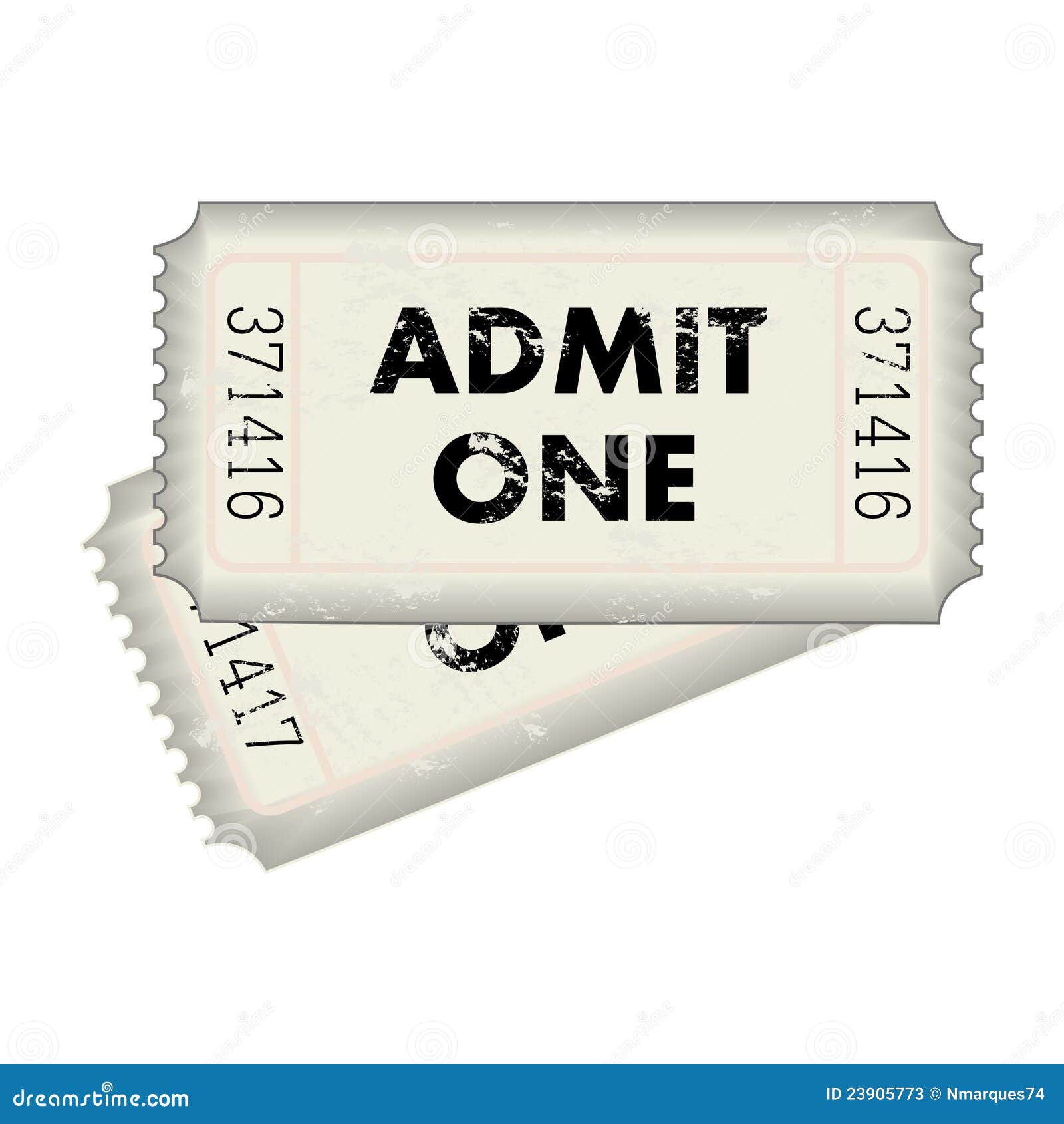 Admita um bilhete ilustração do vetor. Ilustração de papel - 23905773