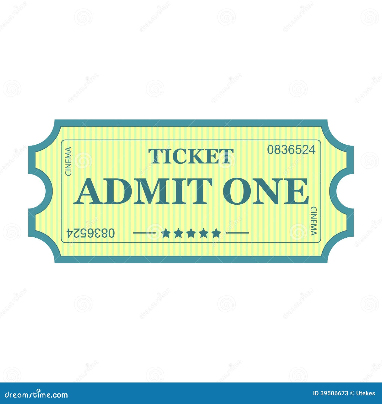 Admita um bilhete ilustração do vetor. Ilustração de fundo - 39506673