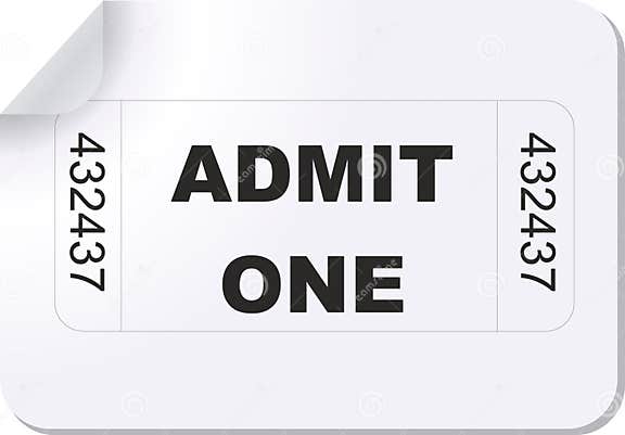 Admita un boleto ilustración del vector. Ilustración de trozo - 15345455