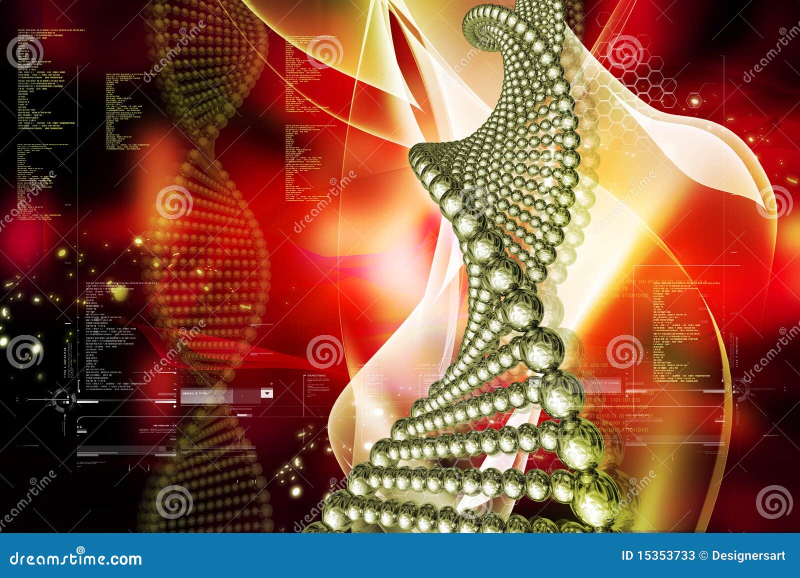 ADN illustration stock. Illustration du chimie, recherche - 15353733