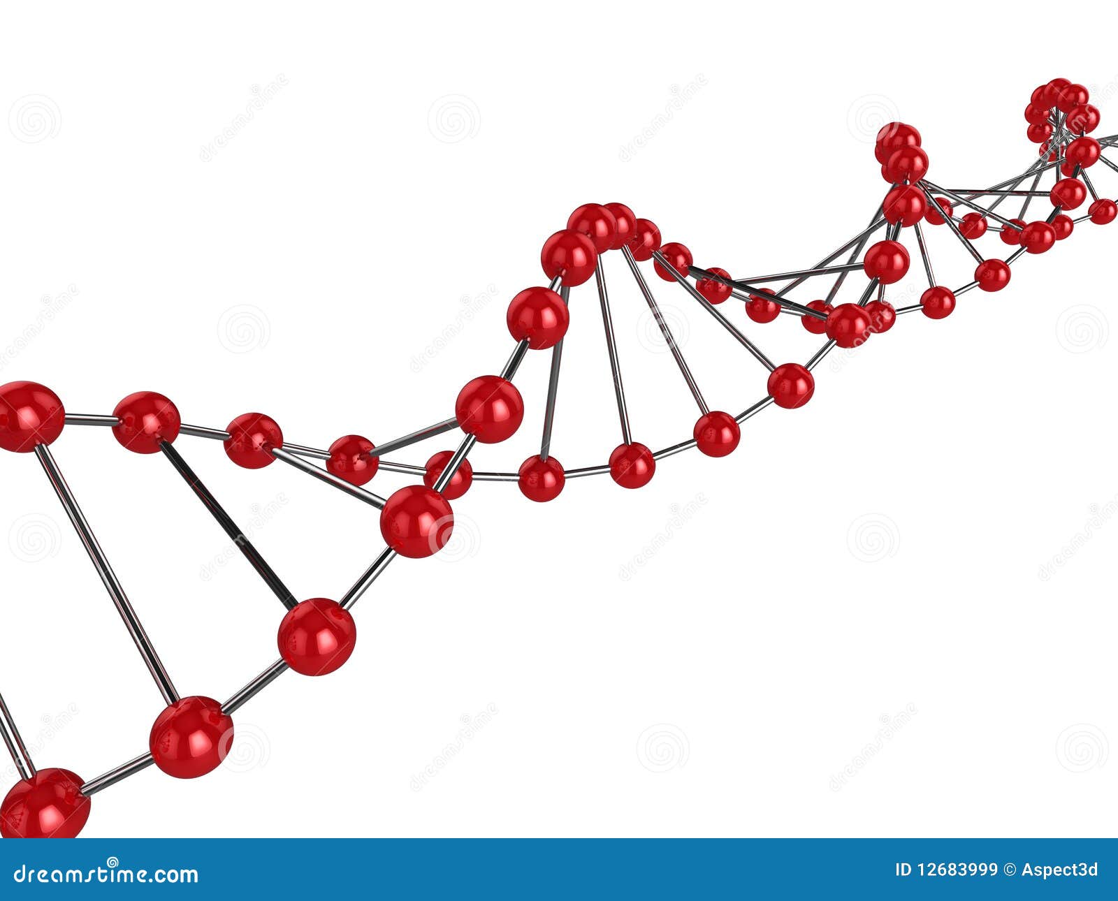 ADN 3d illustration stock. Illustration du biotechnologie - 12683999