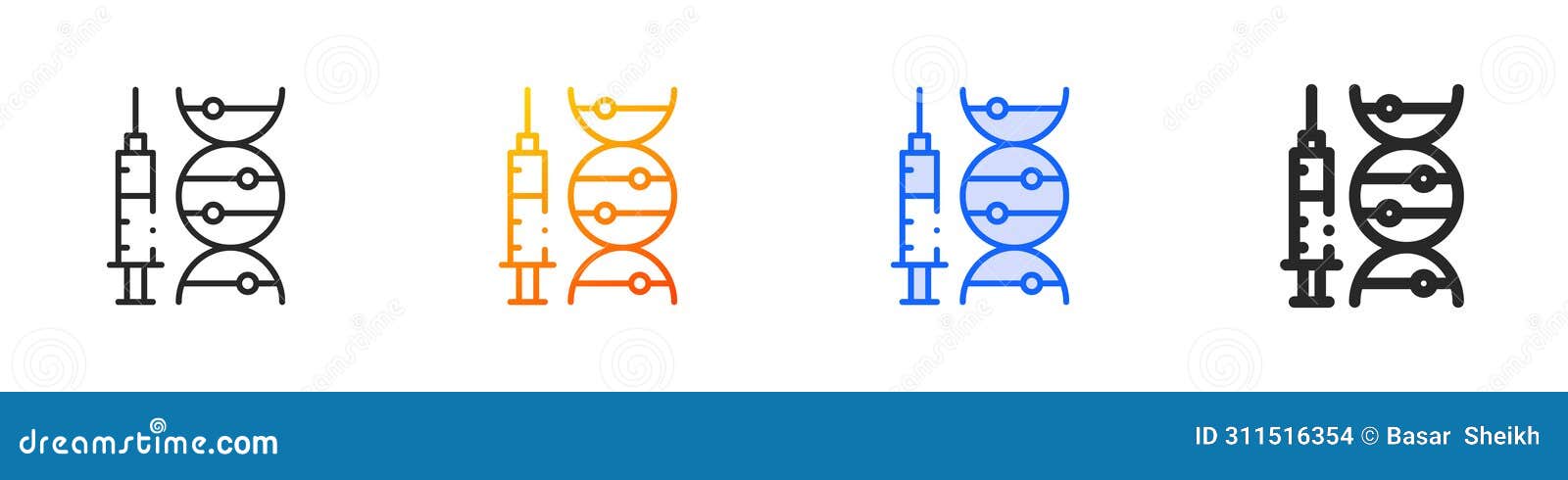 Adn Icon.Thin Linear, Gradient, Blue Stroke And Bold Style Design ...