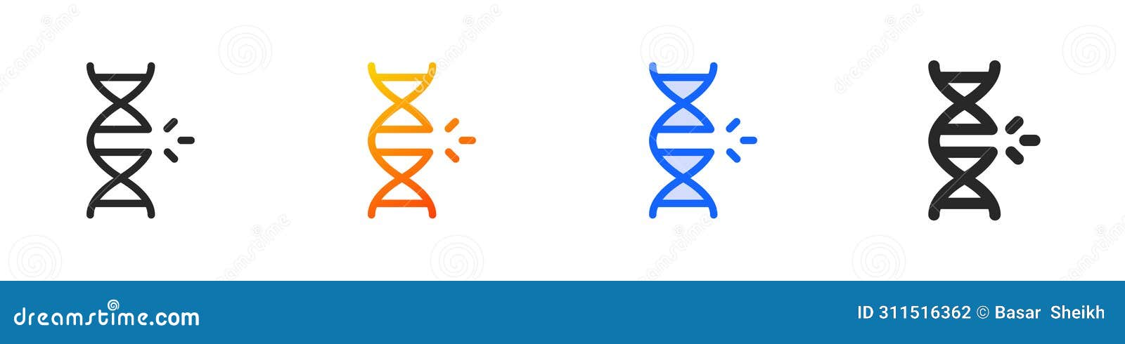 Adn Icon.Thin Linear, Gradient, Blue Stroke And Bold Style Design ...