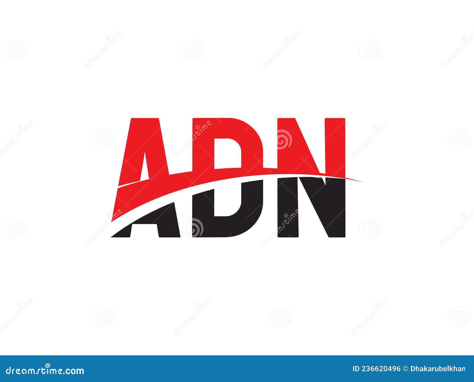ADN Letter Initial Logo Design Vector Illustration Stock Vector ...