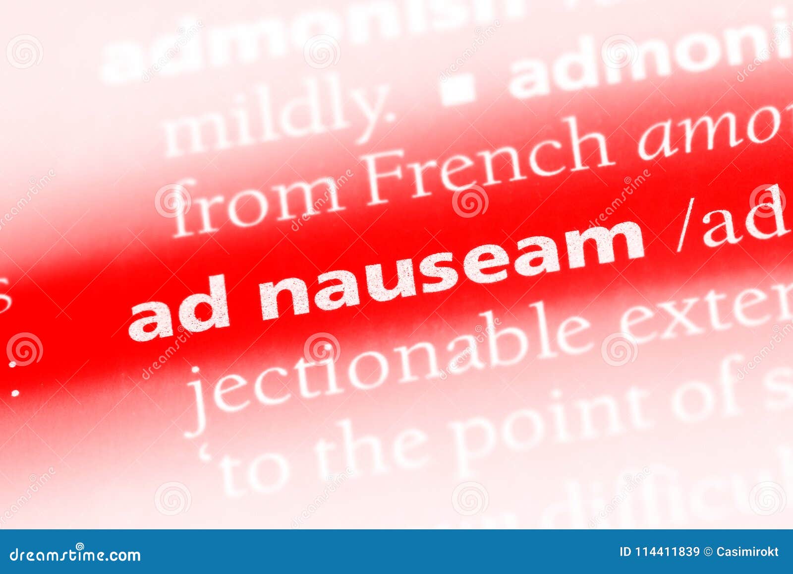 Adnauseam stock image. Image of nauseam, definition - 114411839