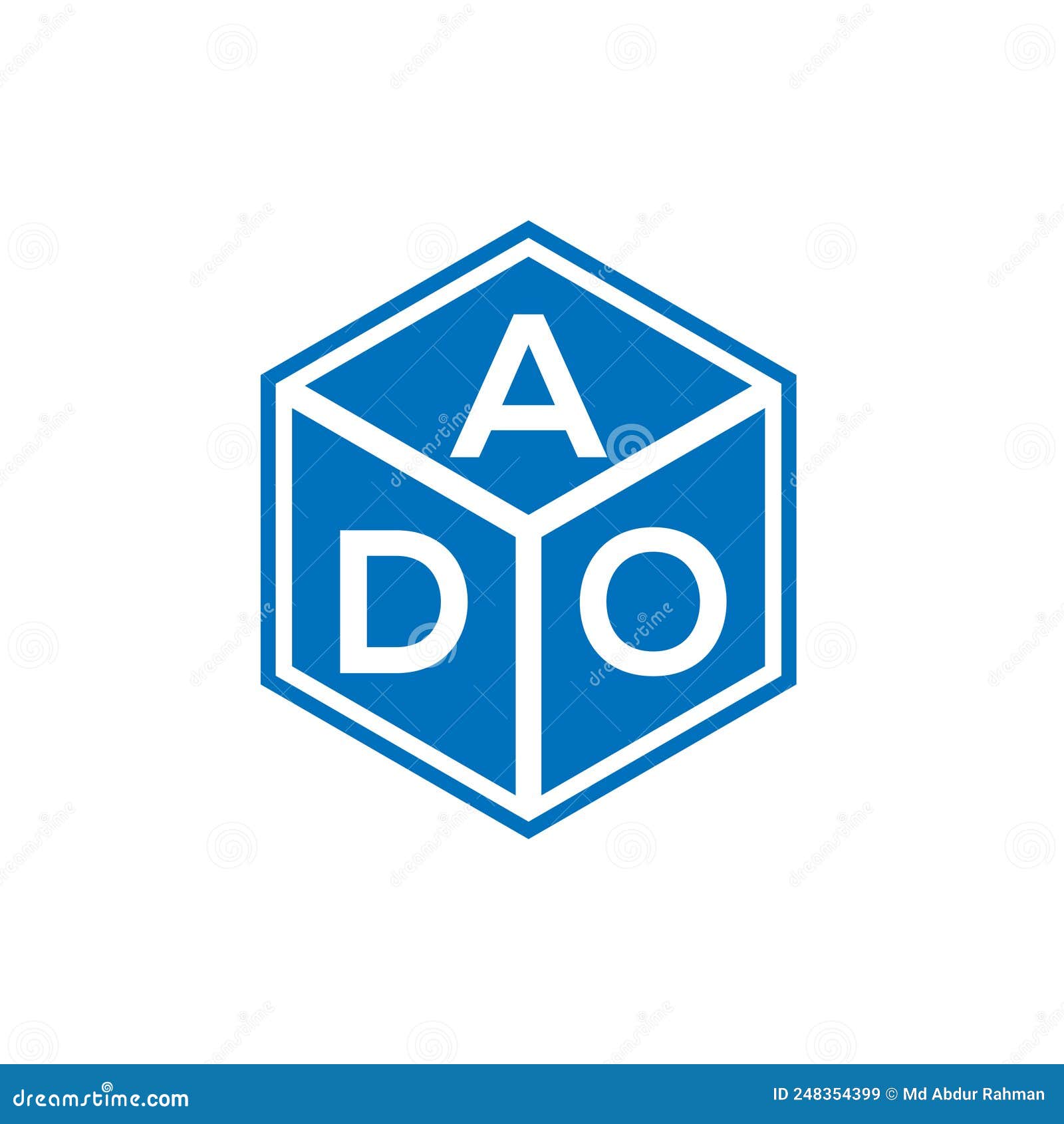 ADO Letter Logo Design on Black Background. ADO Creative Initials ...