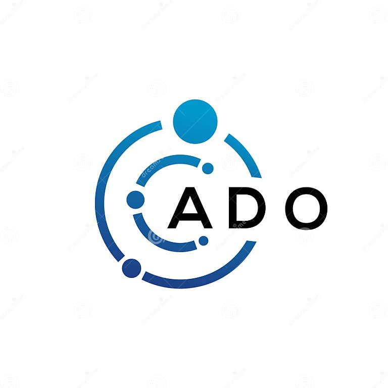 ADO Letter Logo Design on Black Background. ADO Creative Initials ...