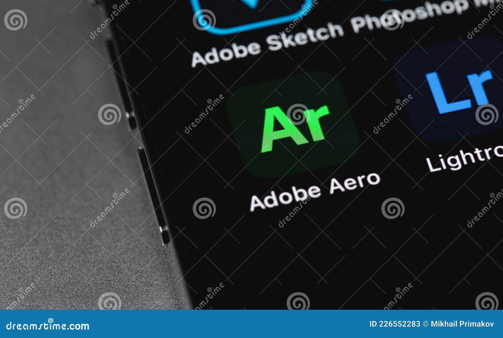 Adobe Aero Mobile Icon App on Screen Editorial Stock Photo - Image of ...