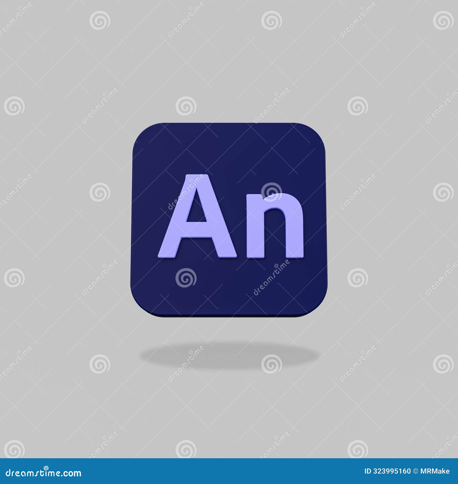 Adobe Animate App Icon on Flat Gray Background Editorial Image - Illustration of gray, symbol ...