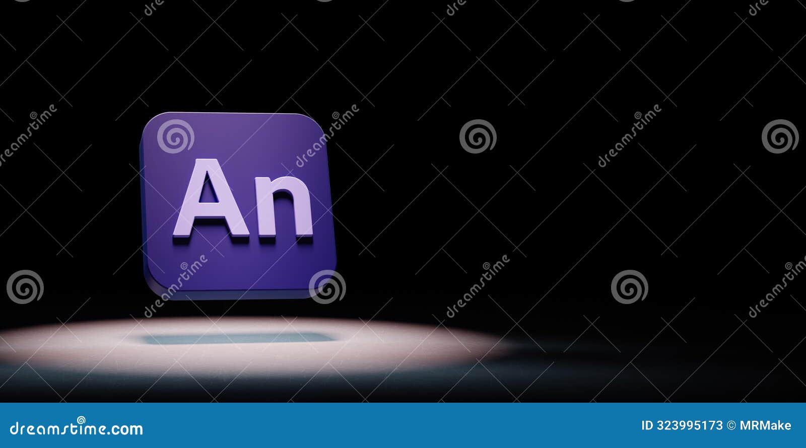 Adobe Animate App Icon Spotlighted on Black Background Editorial Stock ...