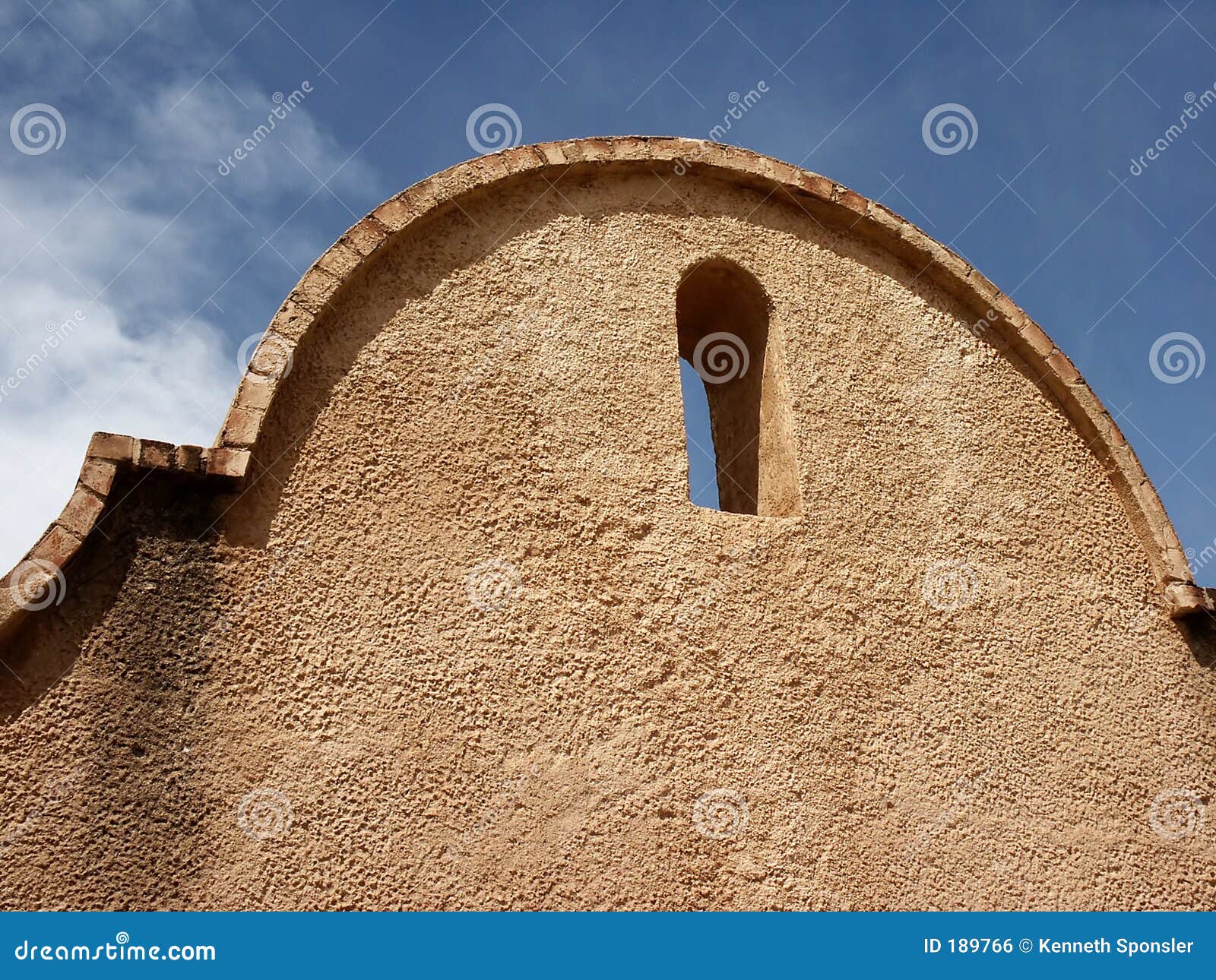 Adobe arch stock photo. Image of wall, building, window - 189766