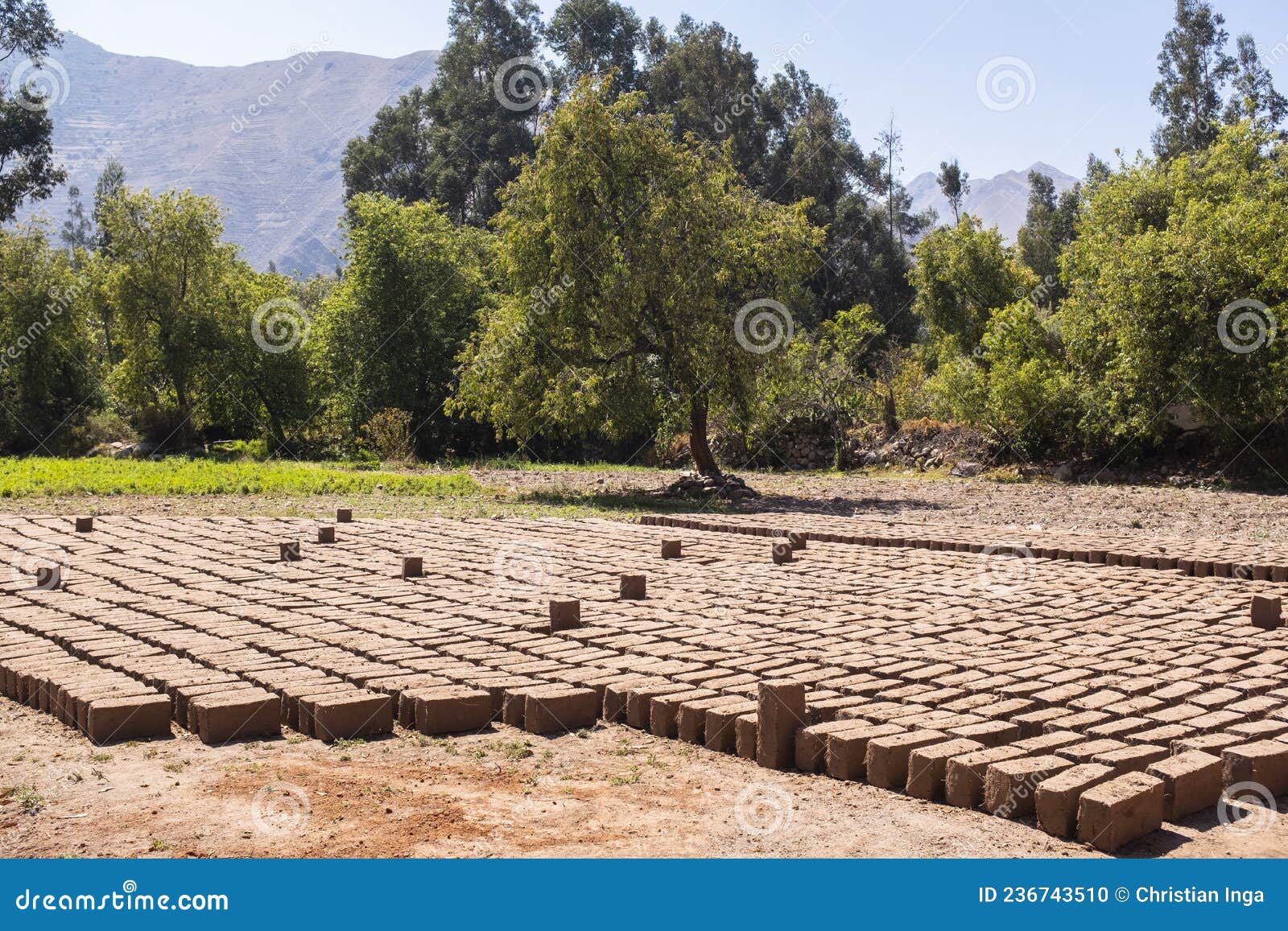 Adobe Bricks Made of Mud in Peruvian Andes. Stock Photo - Image of ...