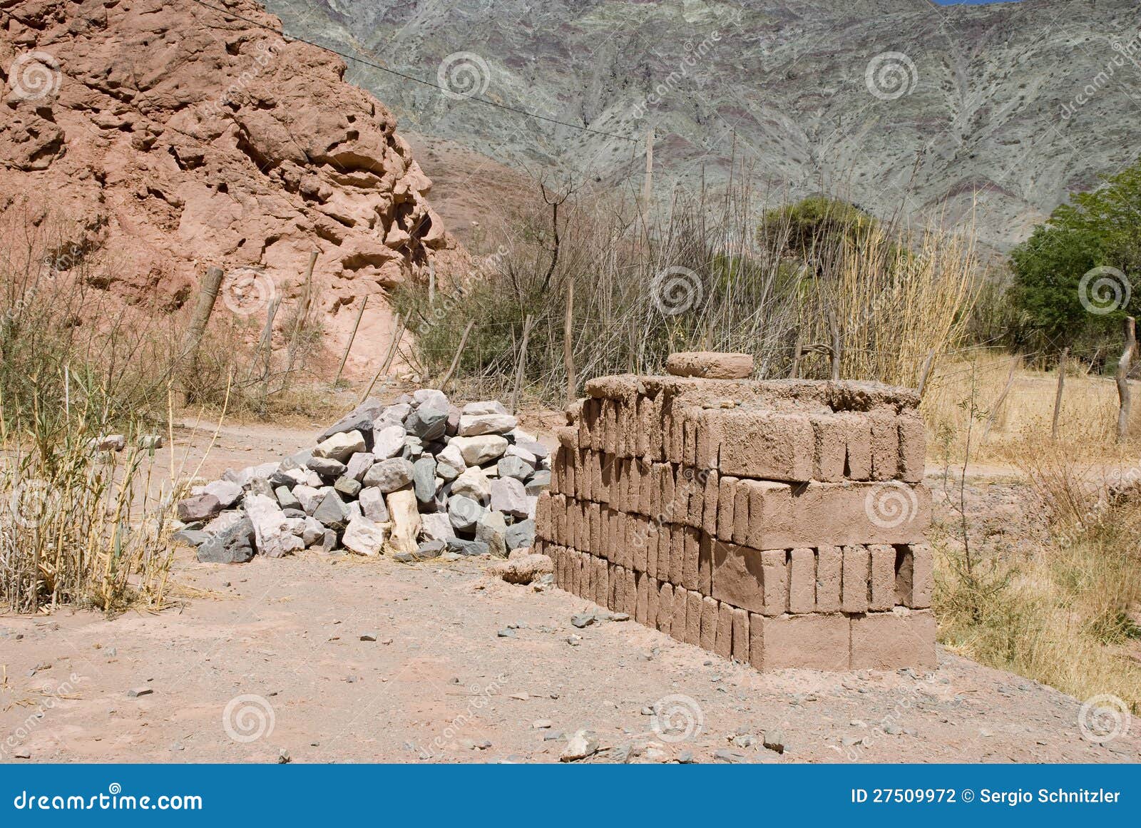 Adobe bricks and stones stock photo. Image of ecology - 27509972
