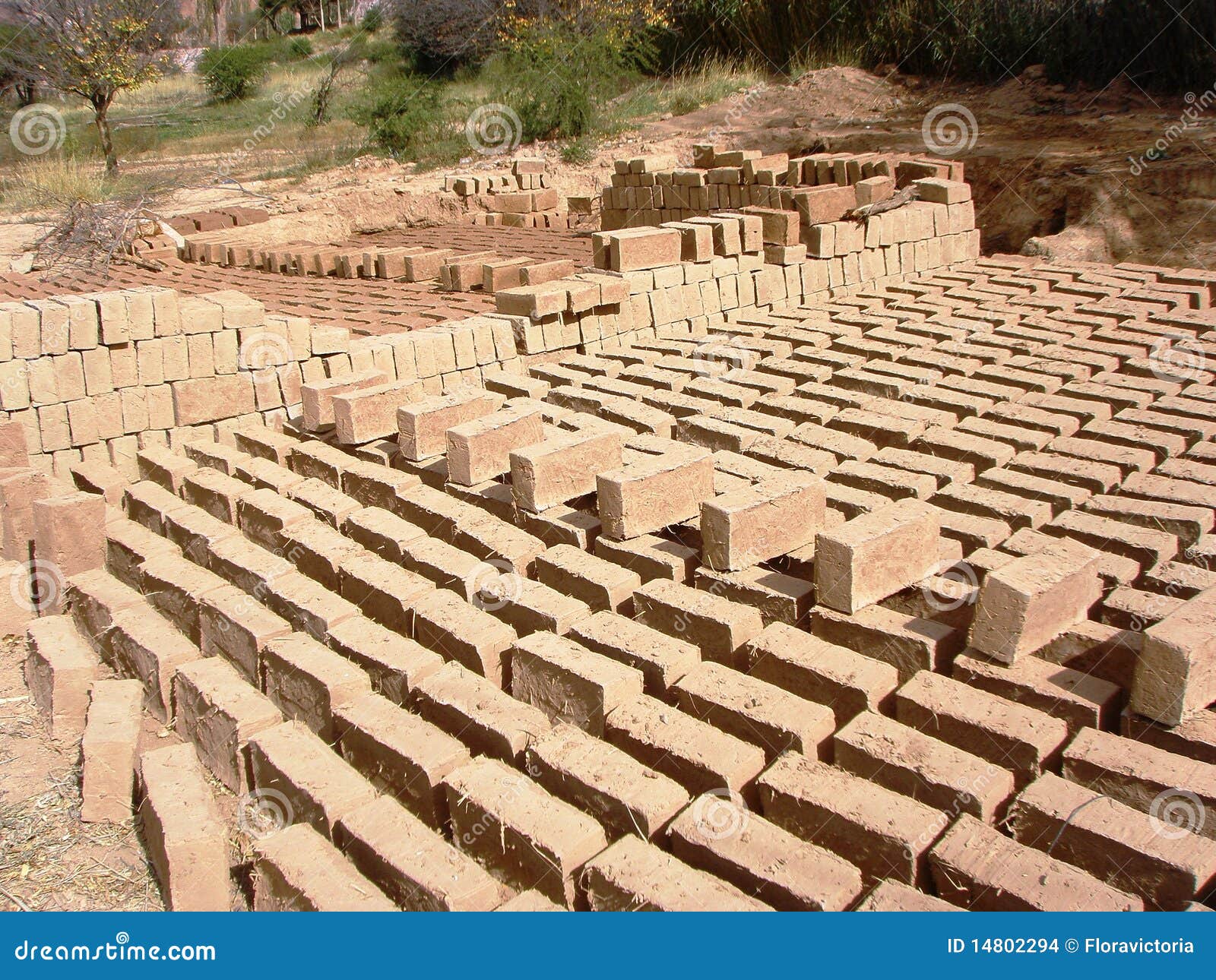 Adobe Bricks - Sustainable Building Materials 3 Stock Photo - Image of ...