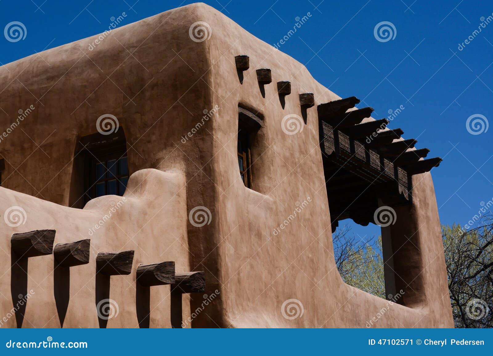 Adobe Building in Southwest Stock Image - Image of daylight, corner ...