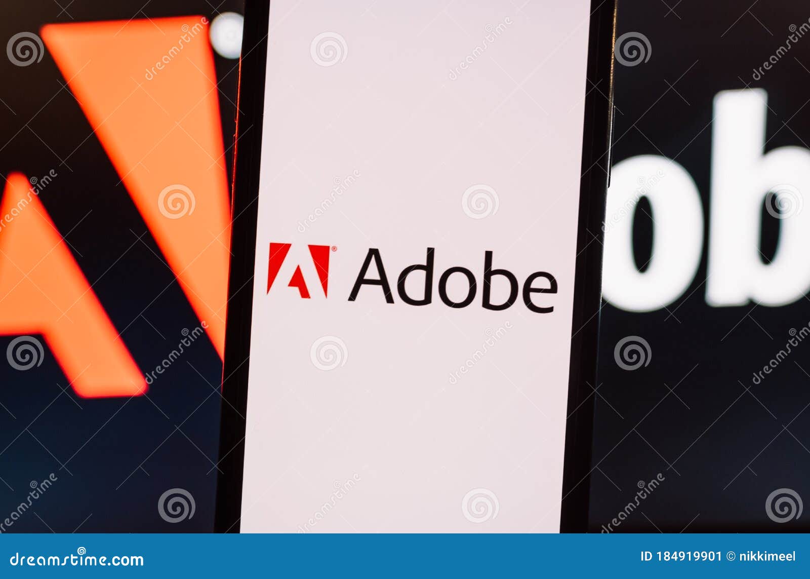 Adobe Company Logo on Smartphone Screen. Editorial Photo - Image of ...