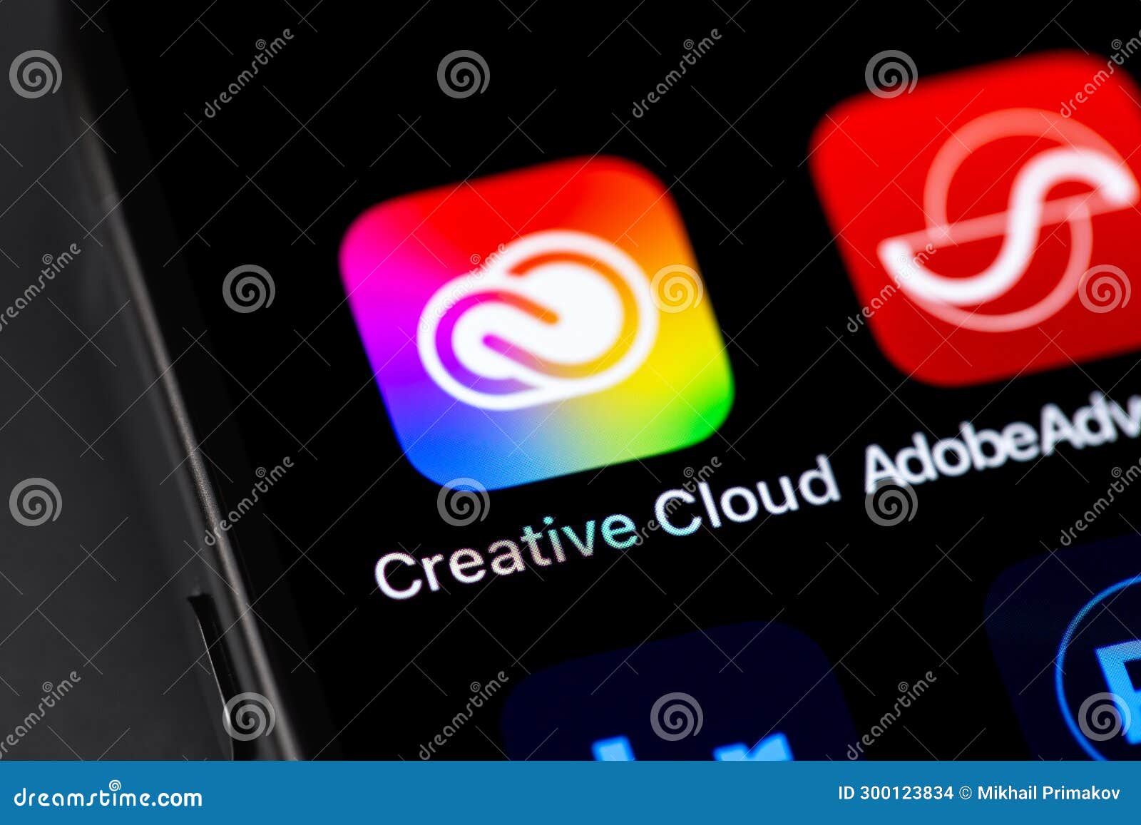 Adobe Creative Cloud Mobile Icon App on a Screen Smartphone IPhone ...