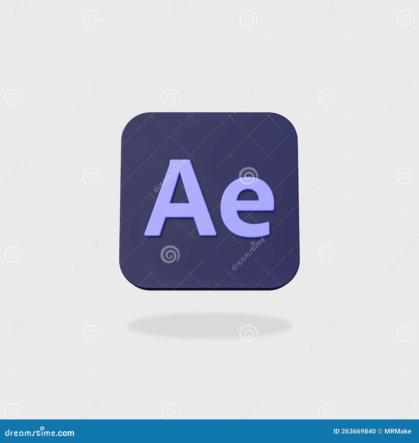 Adobe after Effects App Icon on Flat Gray Background Editorial Image ...