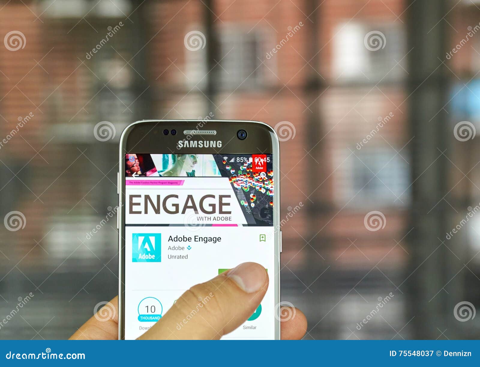 Adobe Engage on a Cell Phone Editorial Photography - Image of digital ...