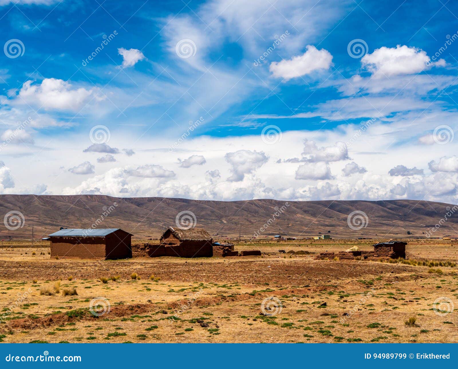 Adobe Farm in Bolivia stock image. Image of scenic, plain - 94989799