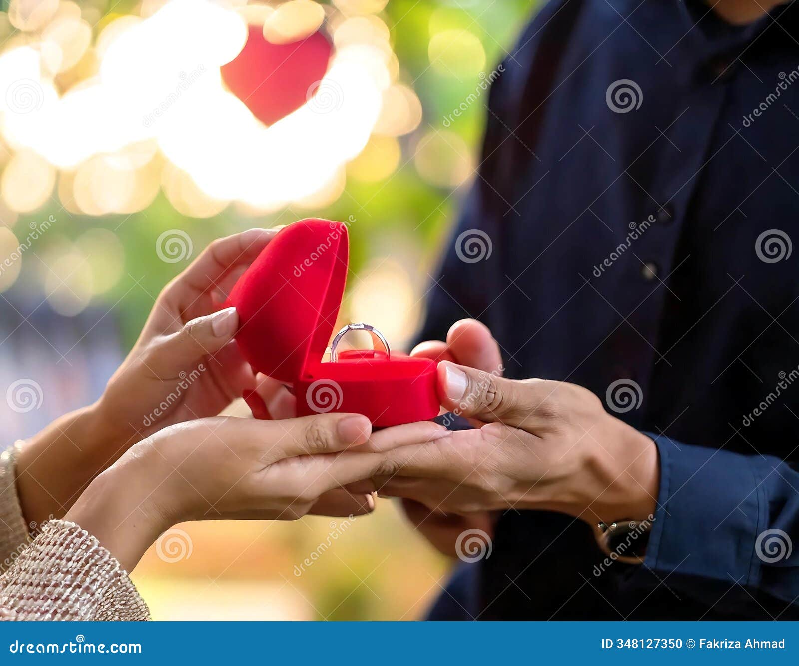 Close Up Image of a Man S Hand Proposing To His Partner with a Red Ring ...