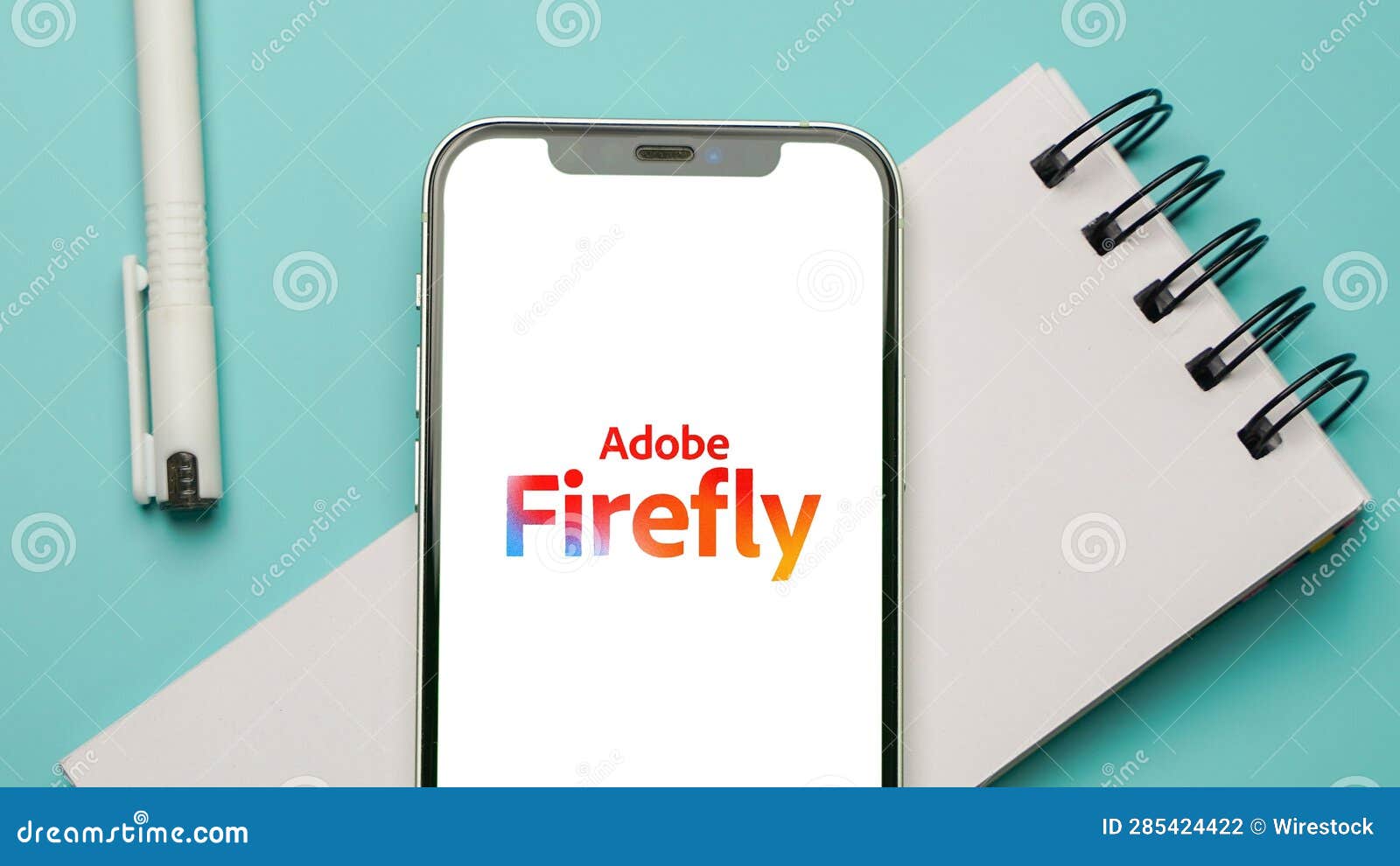 Adobe Firefly Logo Displayed on Mobile Phone Screen, AI Art Generator ... Adobe Firefly Logo Displayed on Mobile Phone Screen, AI Art Generator ...