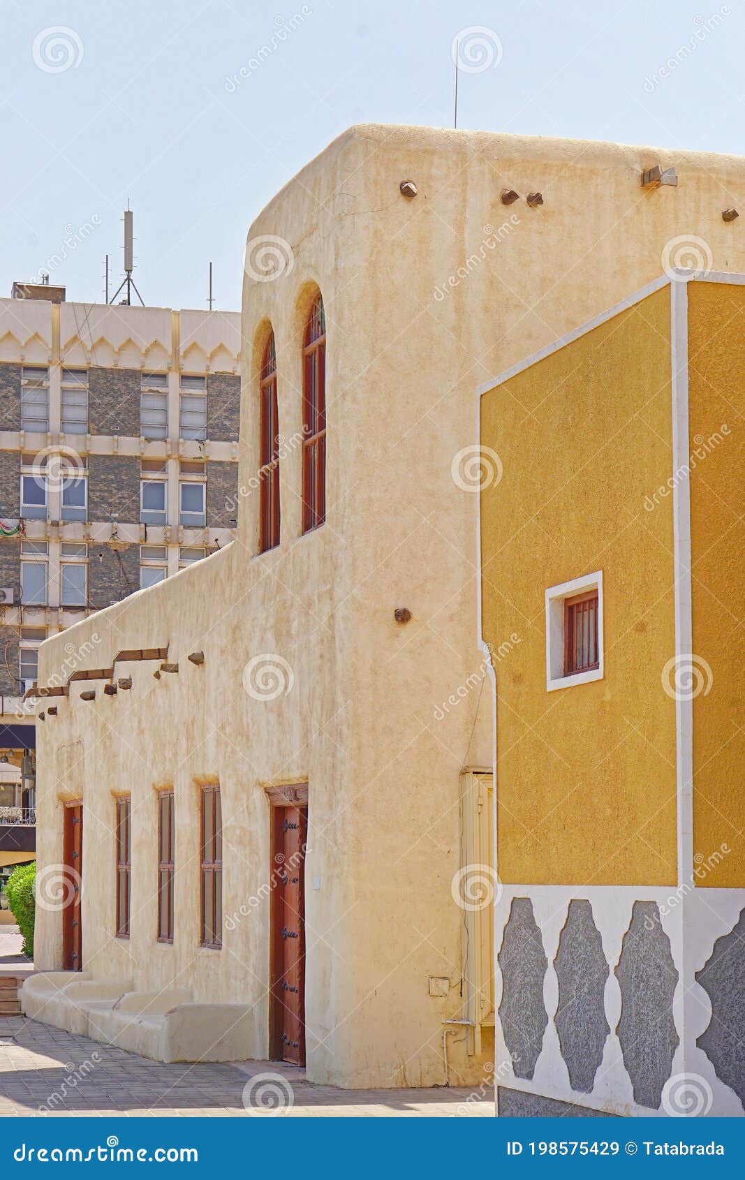 Adobe house Kuwait stock image. Image of style, adobe - 198575429