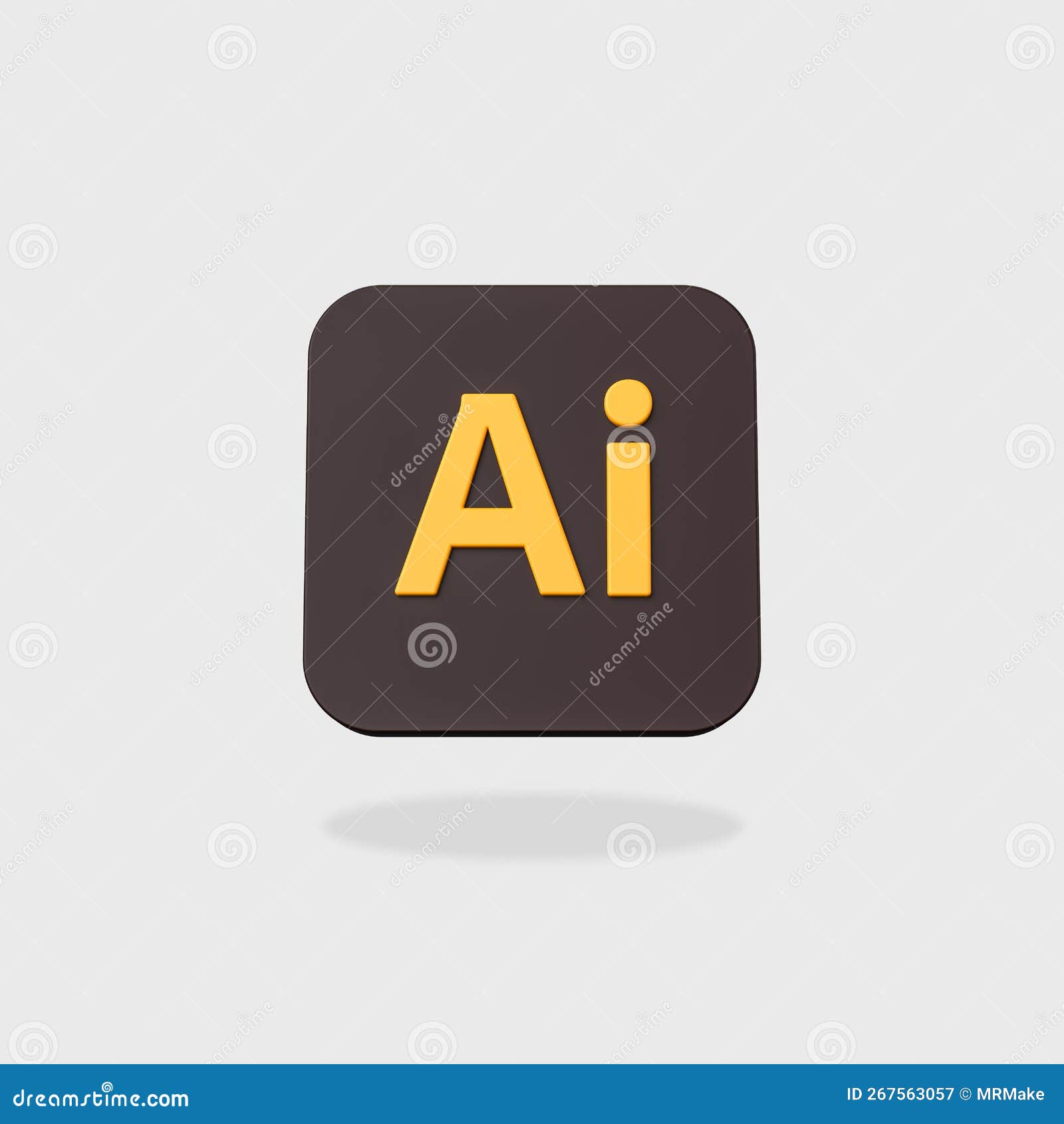 Adobe Illustrator App Icon on Flat Gray Background Editorial Photography - Illustration of gray ...