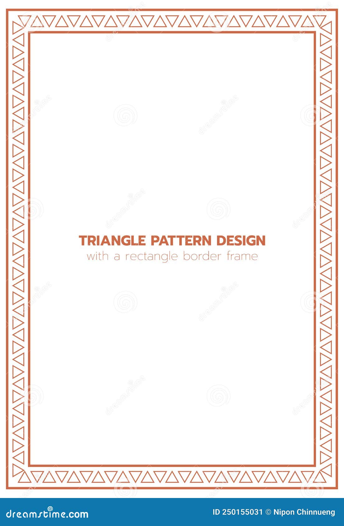 Triangle Pattern Design with a Rectangle Border Frame, Decoration and ...